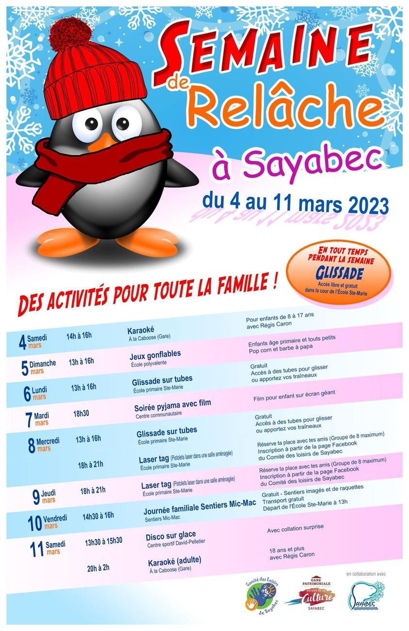 Semaine de relâche à Sayabec | La Matapédia