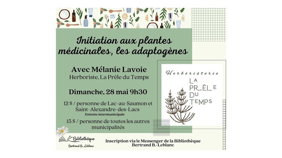 Initiation aux plantes médicinales (adaptogènes) | La Matapédia