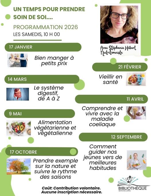 Conférences "Un temps pour prendre soin de soi" avec Stéphanie Hébert ...